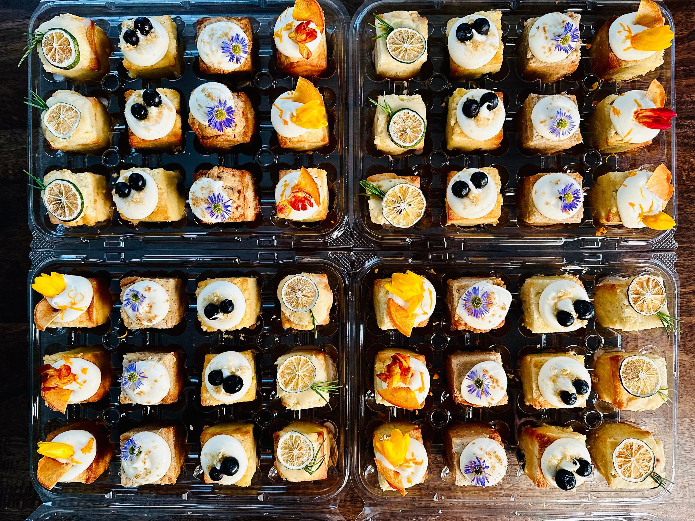 Mini Square Pound Cakes | Donna Faye's Bakery